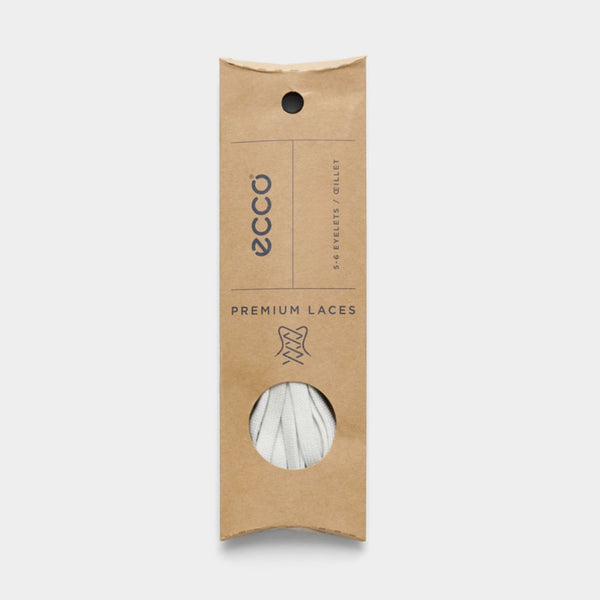 ECCO Flat Shoe Laces White
